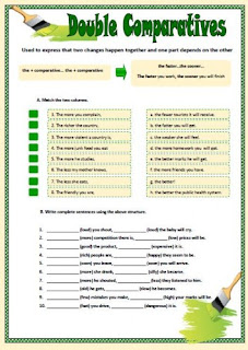 Worksheet: Double Comparatives | My English Printable Worksheets