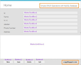 VB.NET Insert Update Delete with MySQL Database Metro UI Theme + Source Code | KODE AJAIB