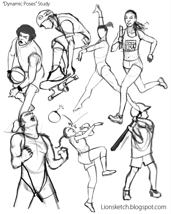 Lionsketch Sketchbook: Dynamic poses 2