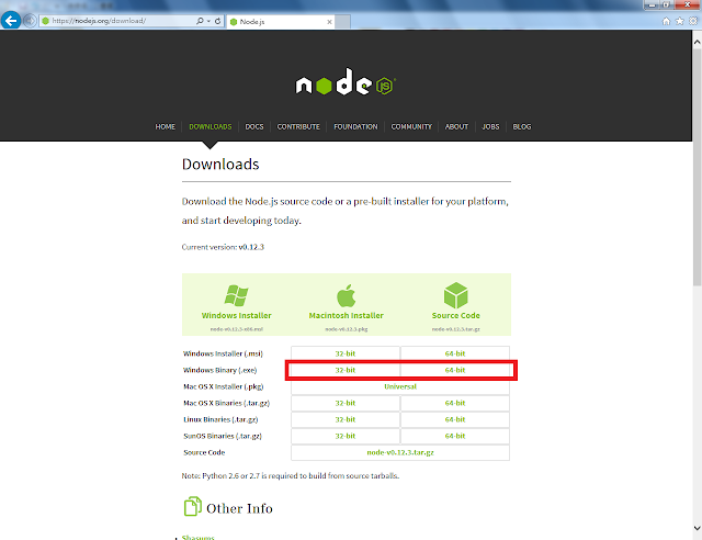 好癢的學習筆記: [Node.js]在Windows中，手動安裝Node.js