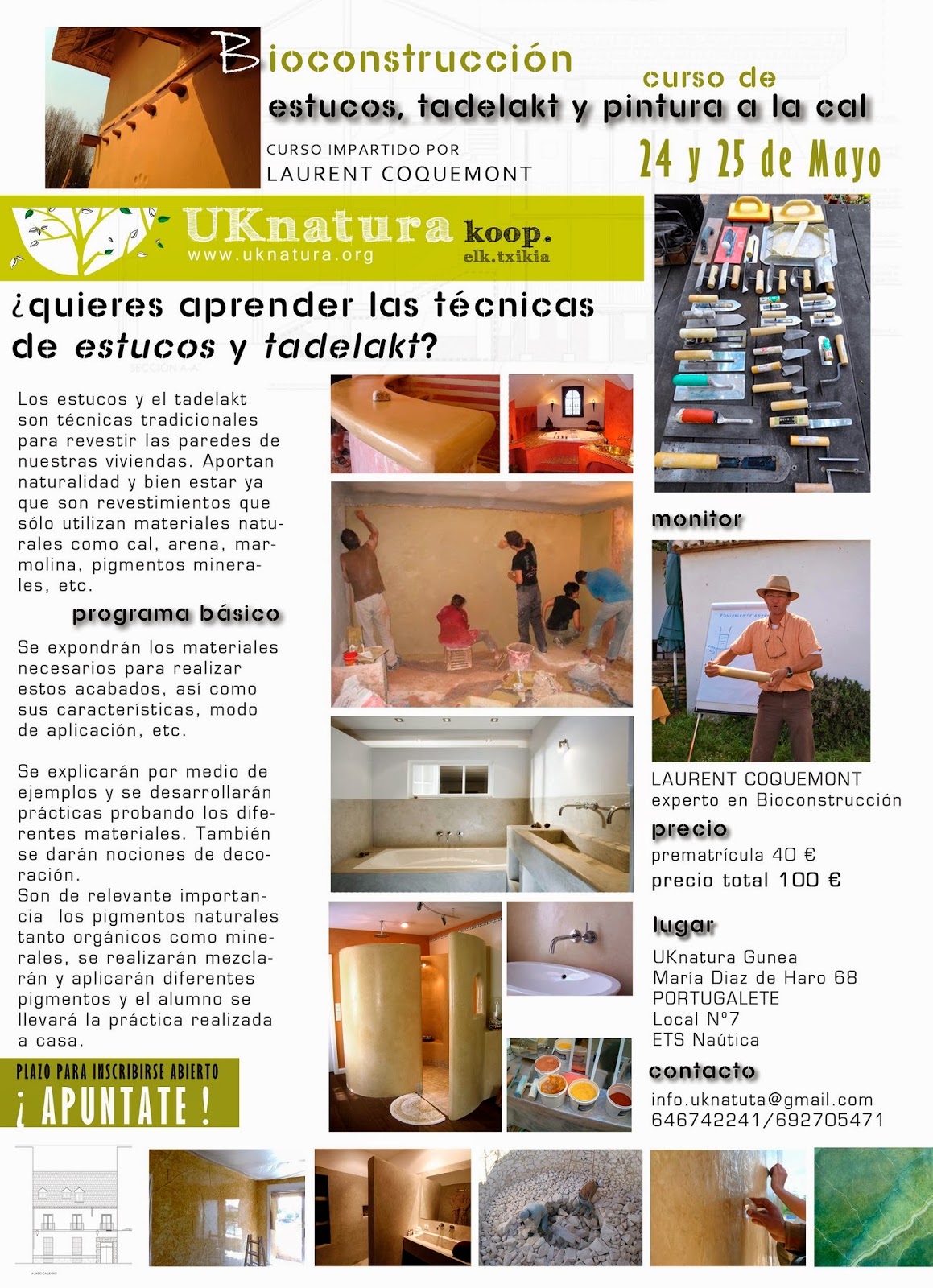 INGURUBIDE: CURSO "ESTUCOS, TADELAKT Y PINTURAS DE CAL" / "ESTUKO ...