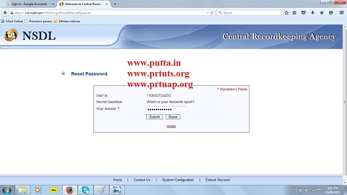 How to Recover CPS PRAN Password, Solutions to Login Problems ~ PRTUTS