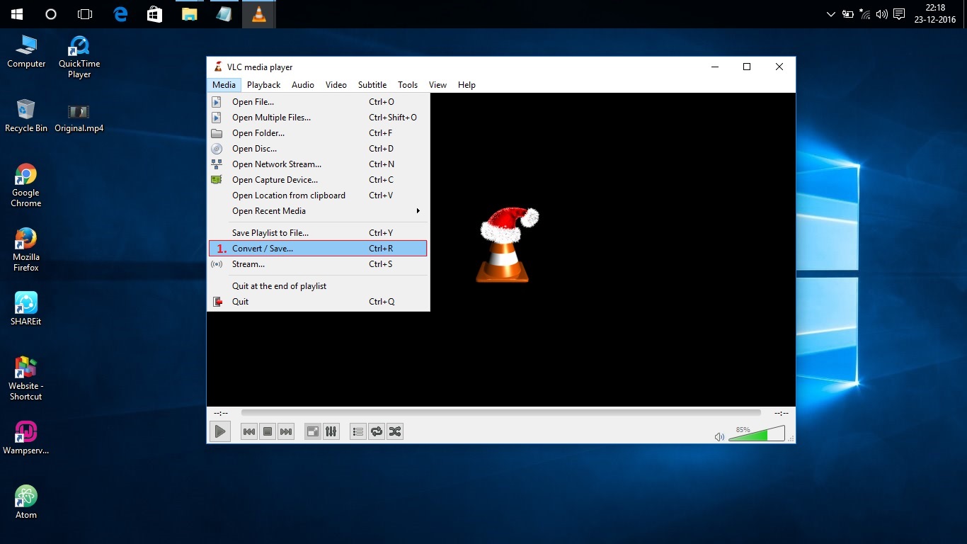 How to convert a video using vlc media player - bsakp