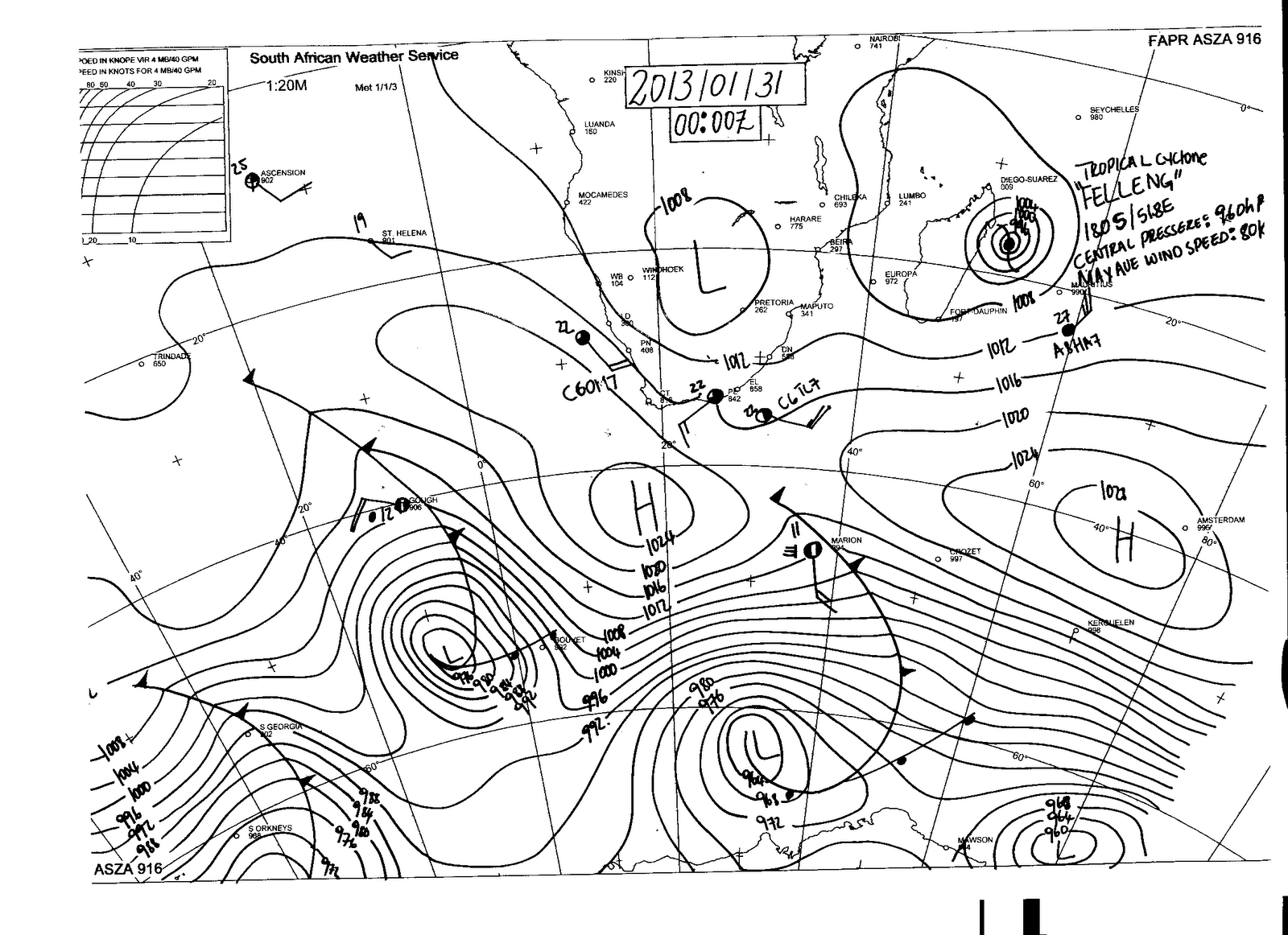 SA Weather and Disaster Observation Service: SA Sea Level Synoptic ...