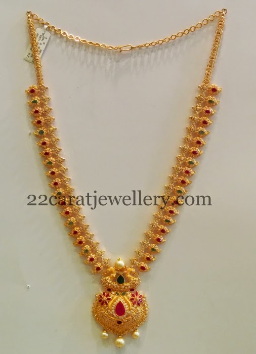 CZ Long Set with Pretty Locket - Jewellery Designs