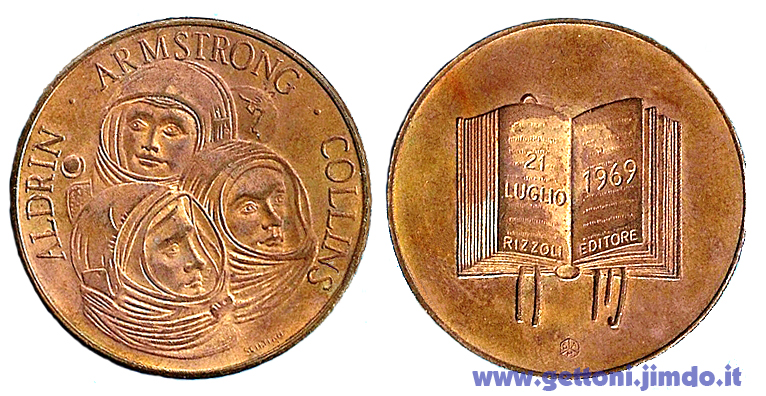 Gettoni ed Exonumia: Rizzoli Editore - Sbarco sulla luna e seguenti