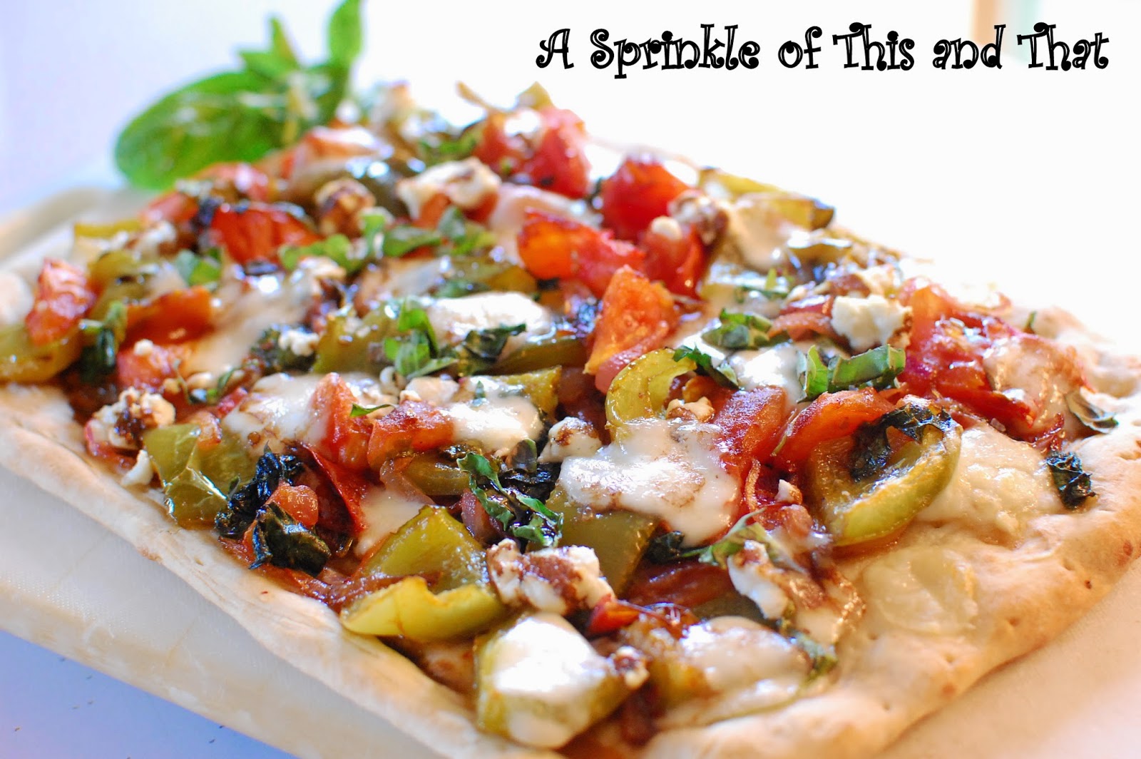 A Sprinkle of This and That: Farmer's Market Veggie Pizza