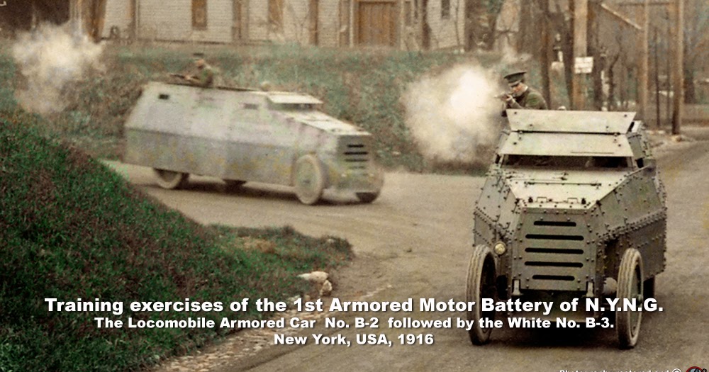 Armored Cars in the WWI: Training exercises of the 1st Armored Motor ...