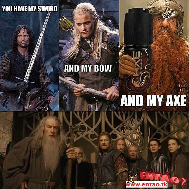 Então: And my AXE...