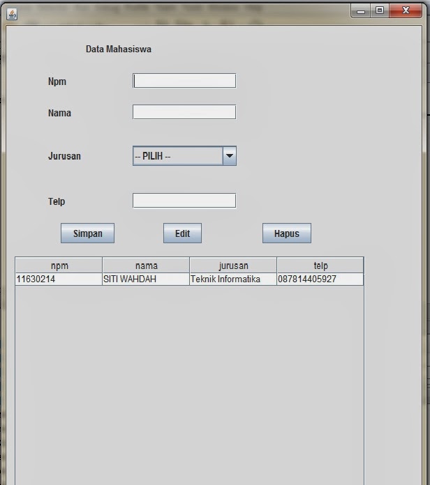 Sone forever: Membuat Program Input data Menggunakan Java [NetBeans IDE]