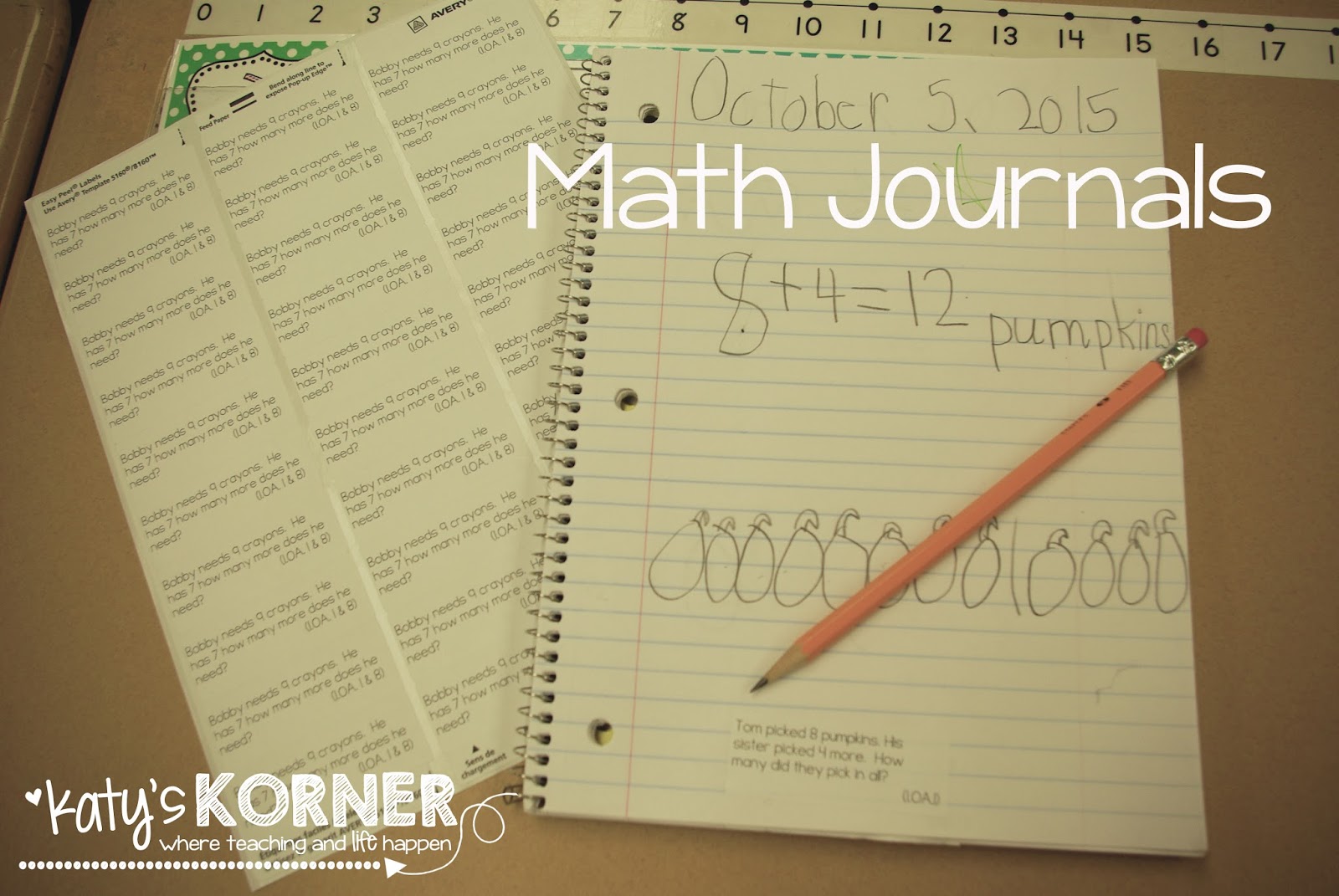 Katy's Korner: Math Journals