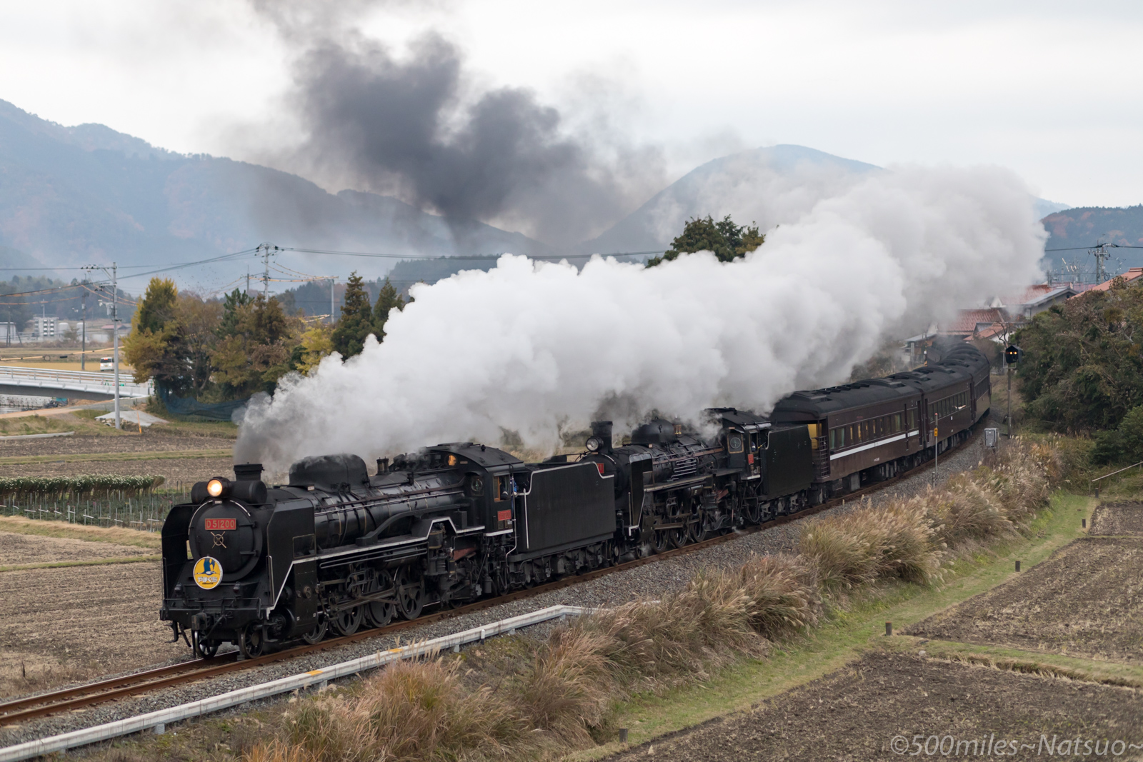 500miles〜Five Hundred miles〜夏男の撮影記と鉄道撮影地ガイド: D51+C57の重連SLやまぐち号を撮る