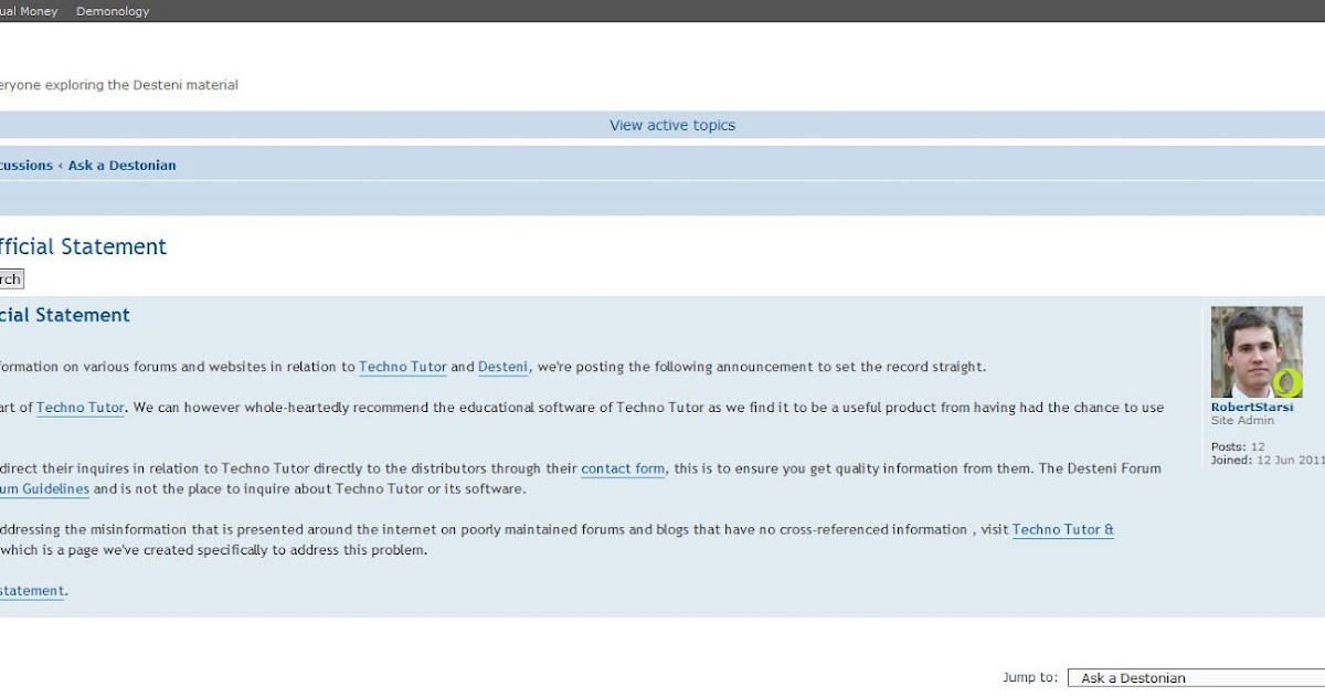 The Desteni Cult: TechnoTutor