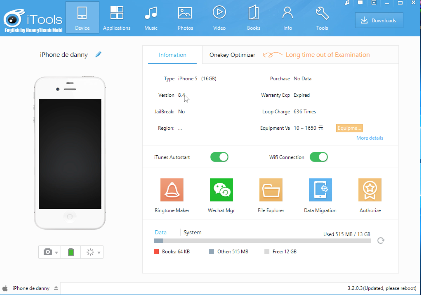 Rincón del Caballero: iTools