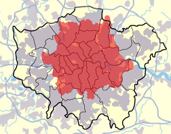 North London City Region Map | Map of London Political Regional