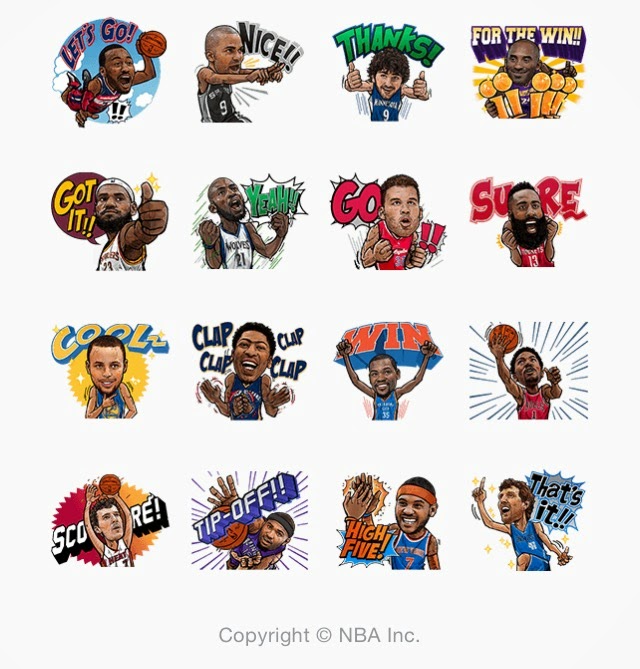 LINE Stickers Community: Free- NBA Active Players Set sticker