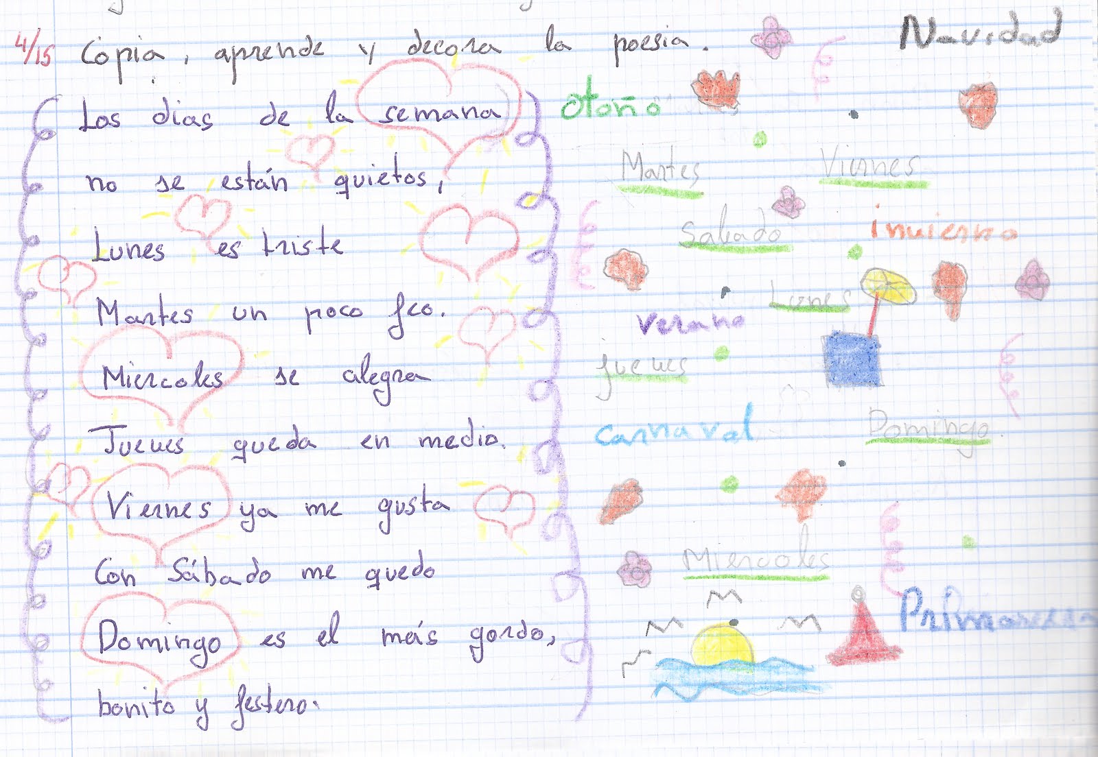 REGGIBLOG: Poesía " Los días de la semana"