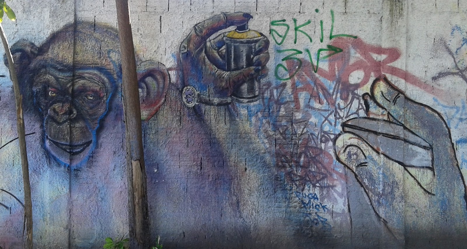 ATIVIDADE: Arte/Graffiti: Macacos graffiteiros (Lagoa no Porangabussu)
