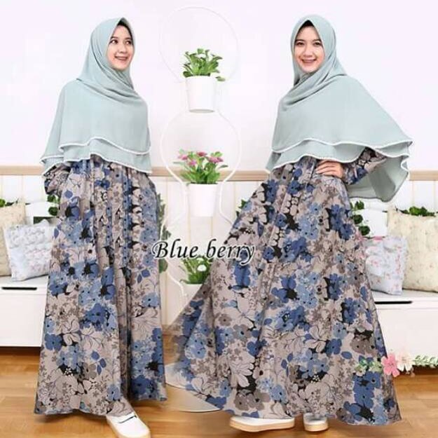 31 Model Terbaru Baju Gamis Lebaran / Pesta Wanita Motif Brokat Bunga ...