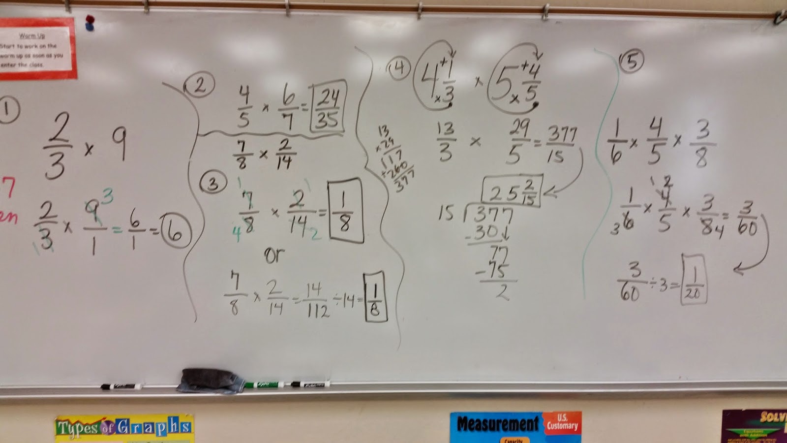Mrs. Negron 6th Grade Math Class: Steps on multiplying fractions with ...