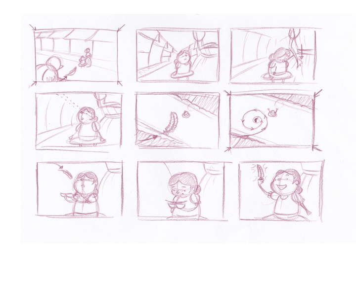 Featherless: Rough Thumbnail Storyboard