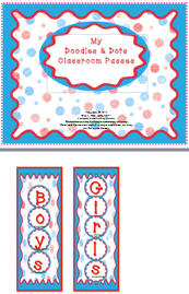 My Wild About School! Blog: Doodles & Dots Red, White & Blue