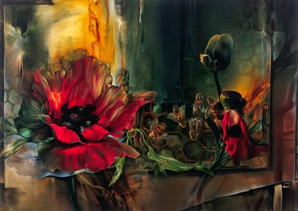 29 Gambar Lukisan Bunga - Seni Rupa