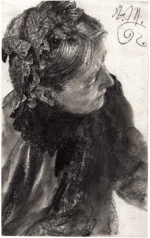 Adolph Menzel | Portrait drawing, Portrait painting, Sketching techniques