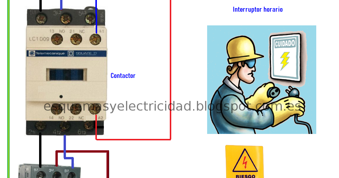 Esquemas eléctricos: Esquema eléctrico motor monofasíco contactor ...