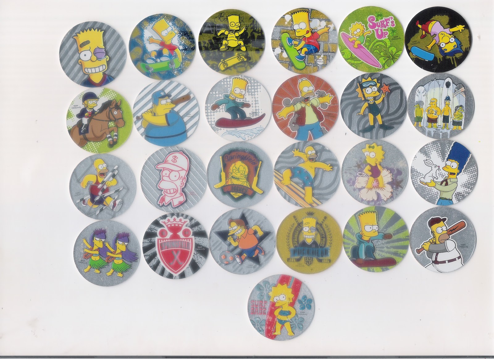 C de Colecciones: COLECCIÓN DE TAZOS DE LOS SIMPSONS.