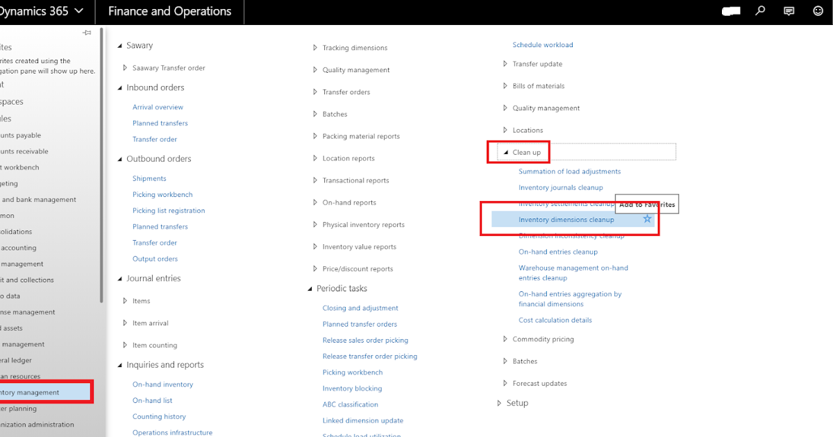 How to Clean up unused inventory dimension in Dynamics 365?
