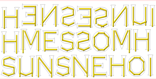 ENROUTE ADVENTURES: Routing two piece letters