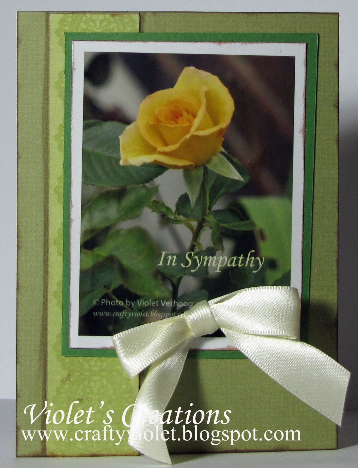Crafty Violet's Chaos: Yellow Rose Sympathy Cards