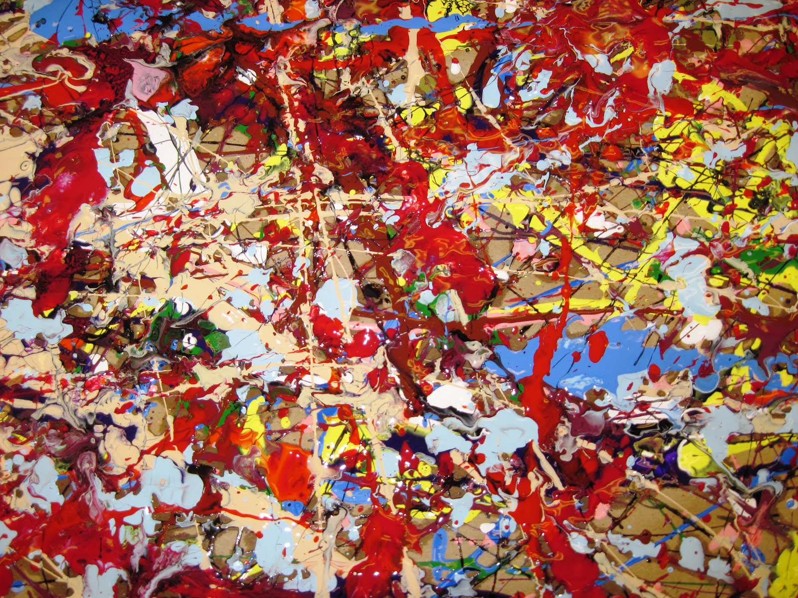 There's a Dragon in my Art Room: Jackson Pollock - day 1 of the mess