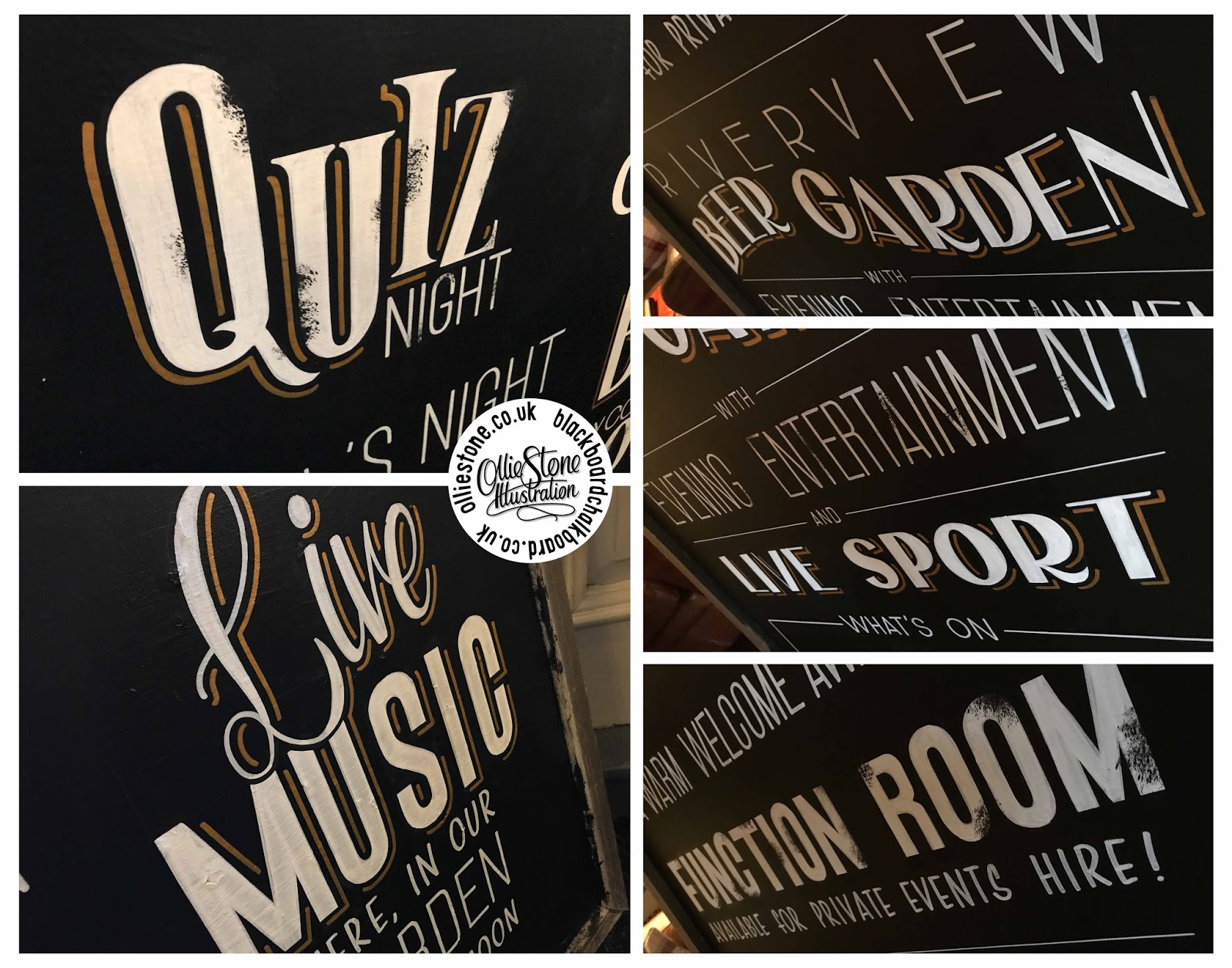 Pub Chalkboard by Ollie Stone: Pub chalkboards, signage, murals and ...