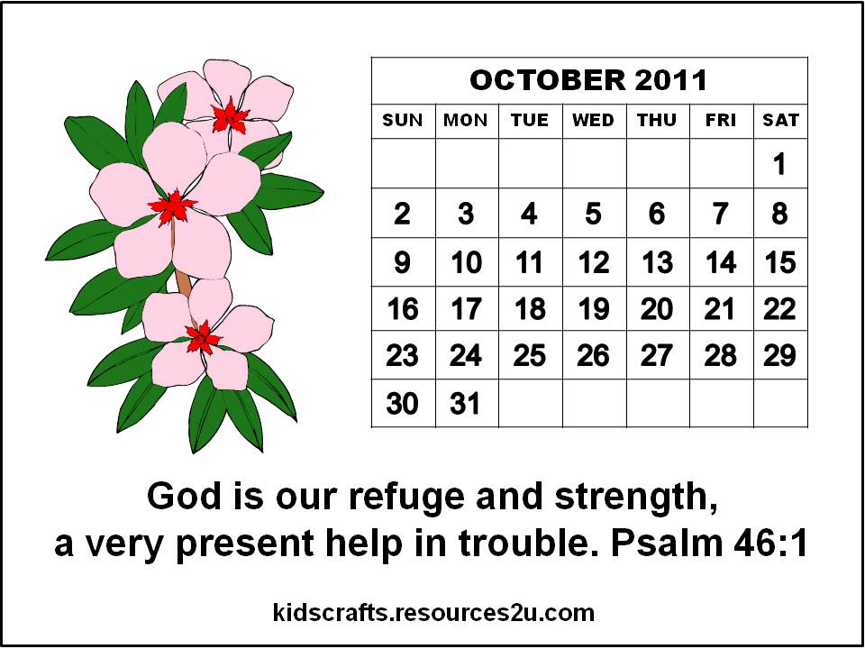 2011: Children 2011 Calendar October to print