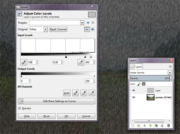 PhotoEffect: Adding Rain To A Photo With GIMP