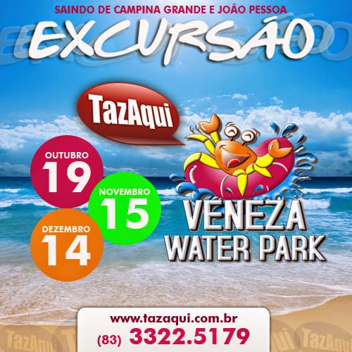 TazAqui Excursoes: EXCURSÃO VENEZA WATER PARK - SAINDO DE CAMPINA ... TazAqui Excursoes: EXCURSÃO VENEZA WATER PARK - SAINDO DE CAMPINA ...