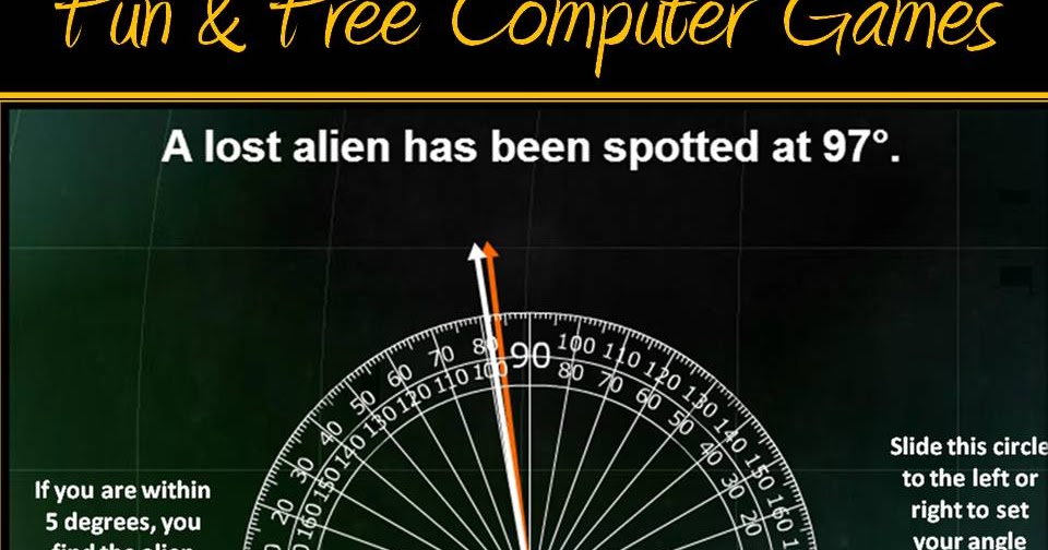 The Elementary Math Maniac: Fun and Free Math Computer Games: Alien Angles
