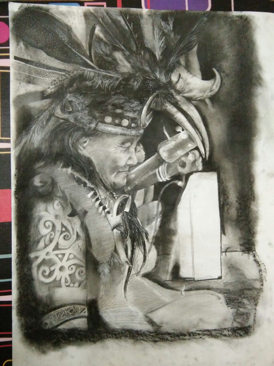 Dayak Storyteller Drawing