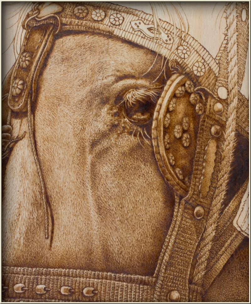 Whimsical Wood: Horse Pyrography Underway – A Small High relief Carving ...