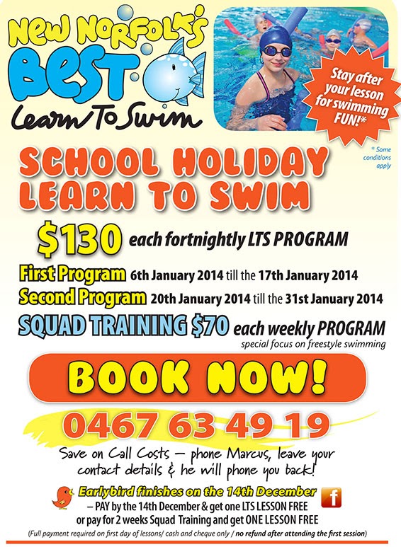 Learn to swim at the New Norfolk Pool - New Norfolk News