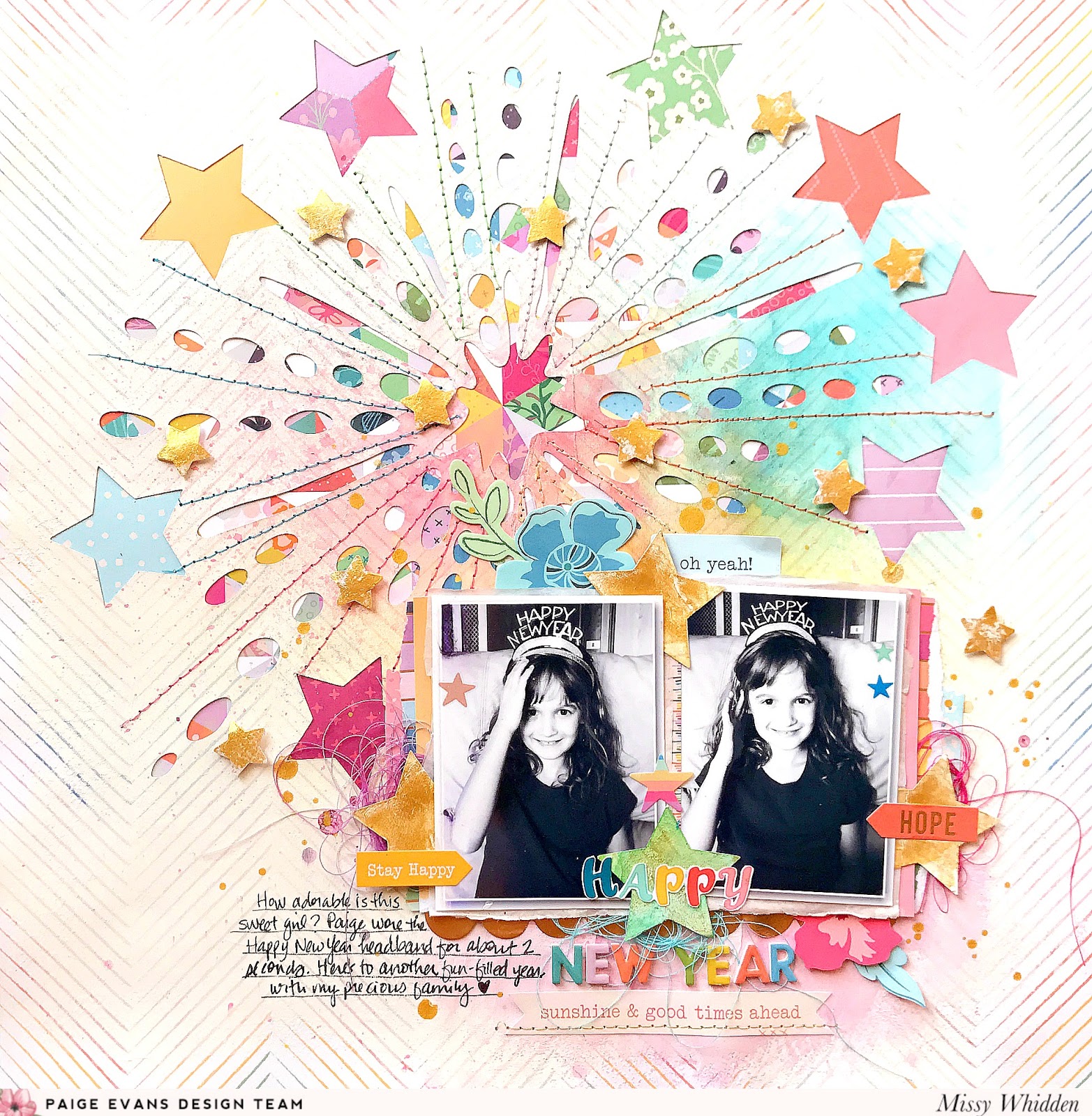 Happy New Year Layout by Missy Whidden | Paige Taylor Evans