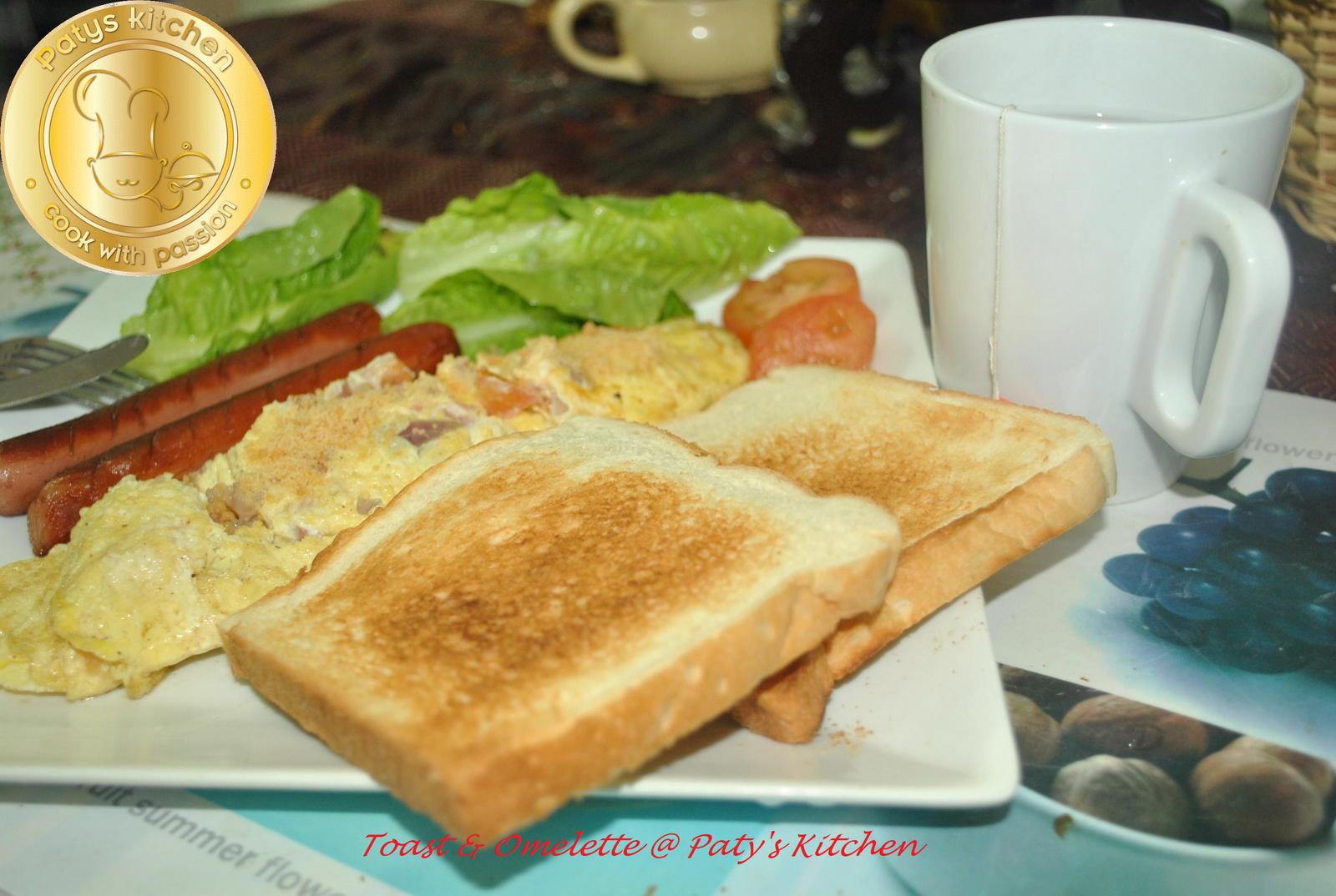 PATYSKITCHEN: GOOD MORNING MALAYSIA, TODAY BREAKFAST - TOAST AND OMELETTE