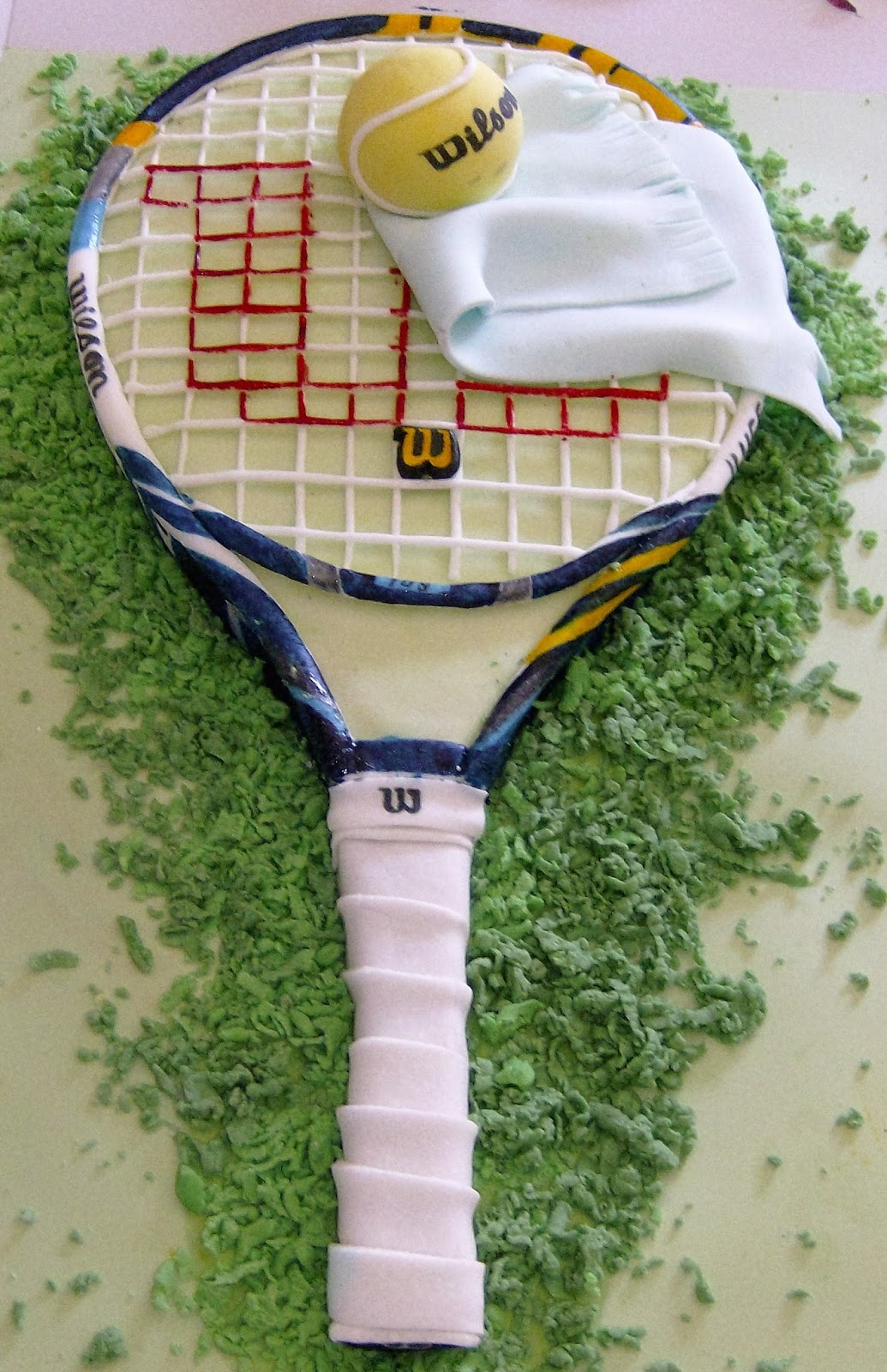 Olga's Art Blog: Tennis Racket Cake