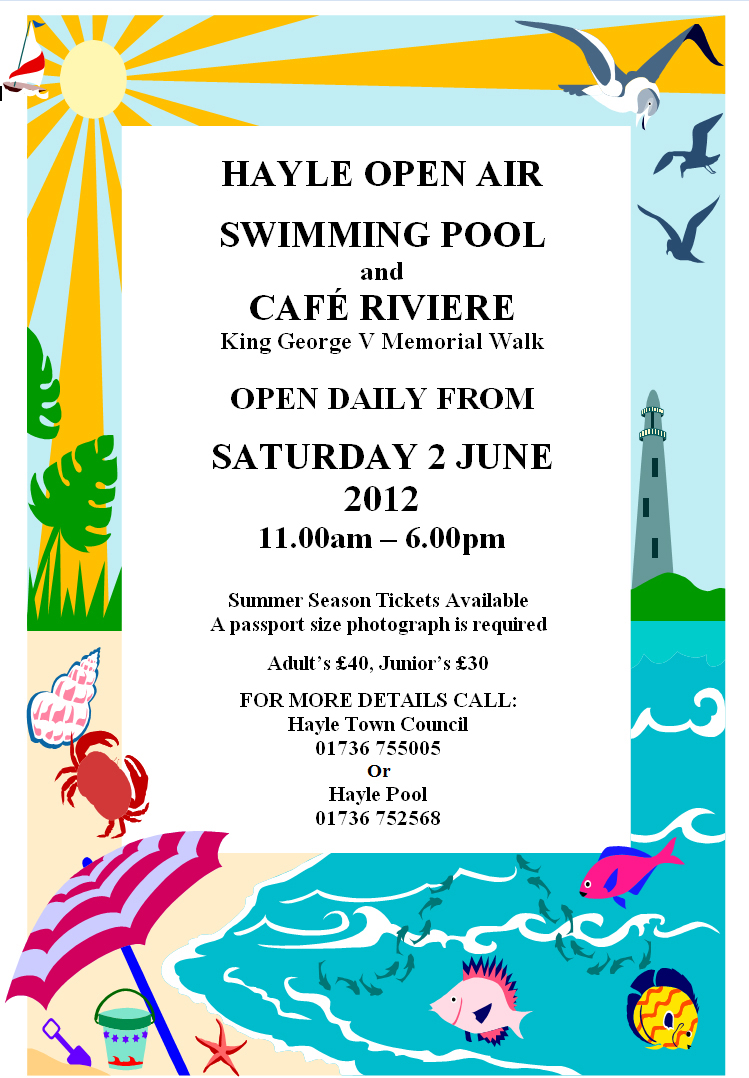 Graham Coad's Hayle Blog: Hayle Pool Opens 2012