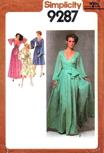 Out of the Ashes Sewing: Simplicity 9287 Gala Dress with Surplice ...