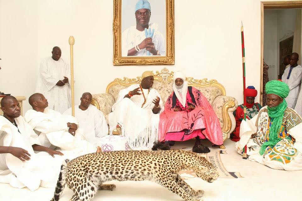 Photos: Ooni of Ife hosts Emir of Kano in his palace