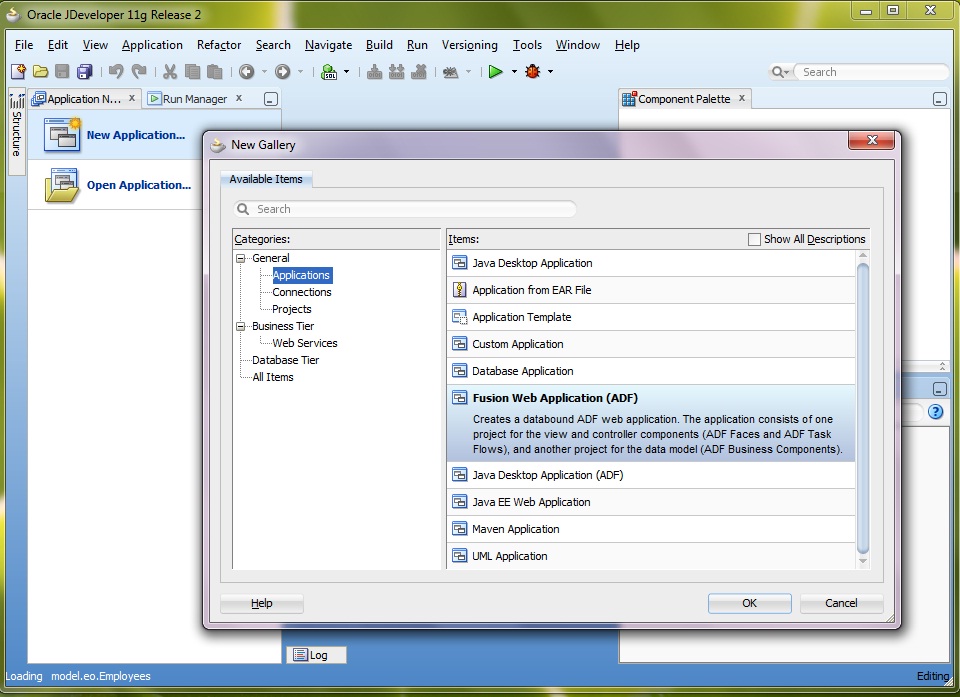 Create Entity Object For Oracle Adf Components Layer In Application