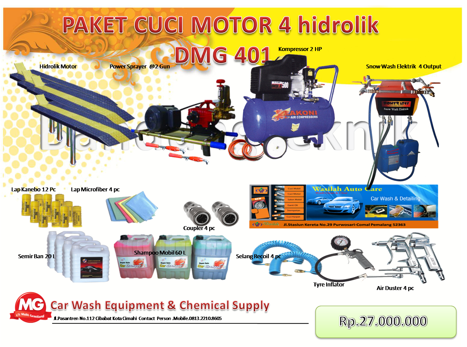 PAKET MOTOR 4 ~ Hidrolik Cuci Mobil